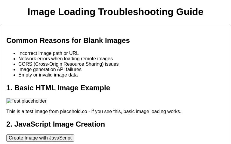 Image Loading Troubleshooting Guide ― Perchance Generator