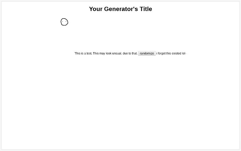 Image Test ― Perchance Generator