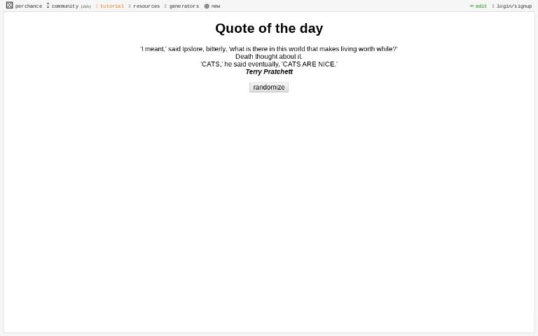 Quote of the day ― Perchance Generator