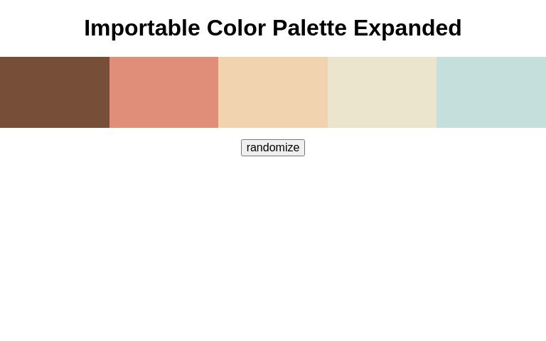 Importable Color Palette Expanded ― Perchance Generator