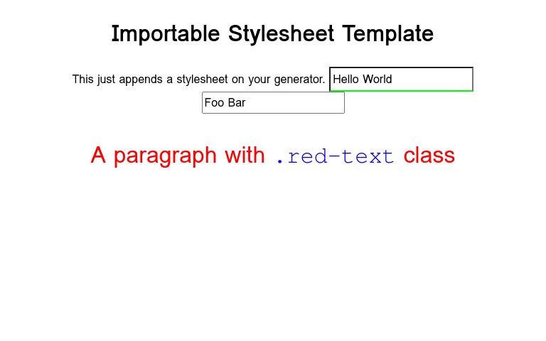 Importable Stylesheet Template ― Perchance Generator
