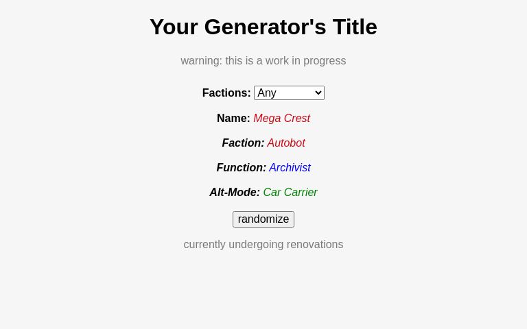 Importtesting ― Perchance Generator