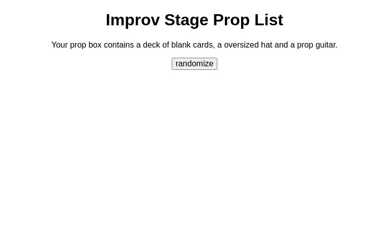 Improv Stage Prop List ― Perchance Generator