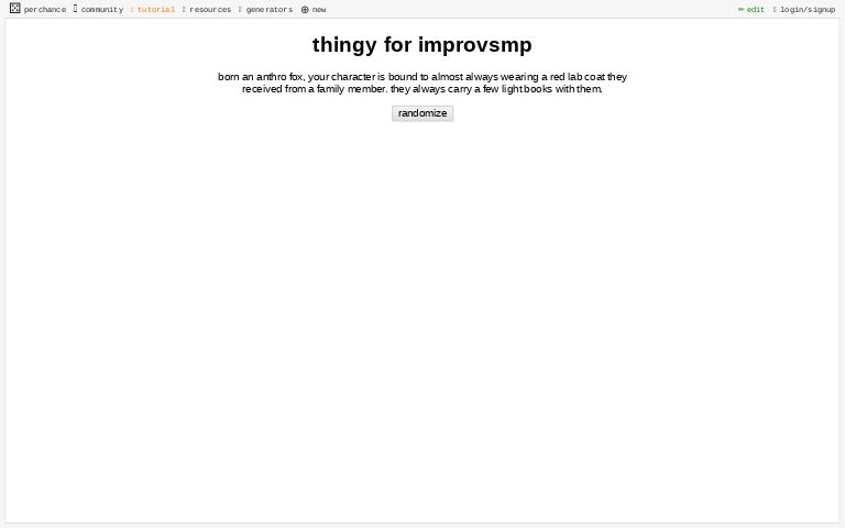 thingy for improvsmp ― Perchance Generator