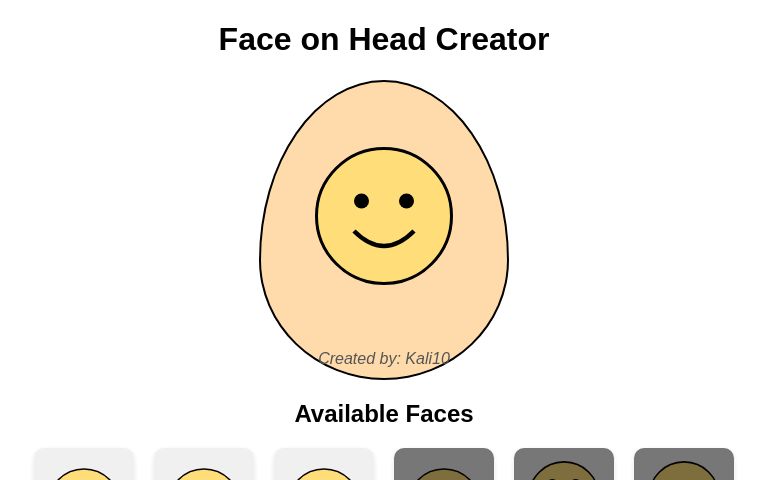 Face on Head Creator ― Perchance Generator