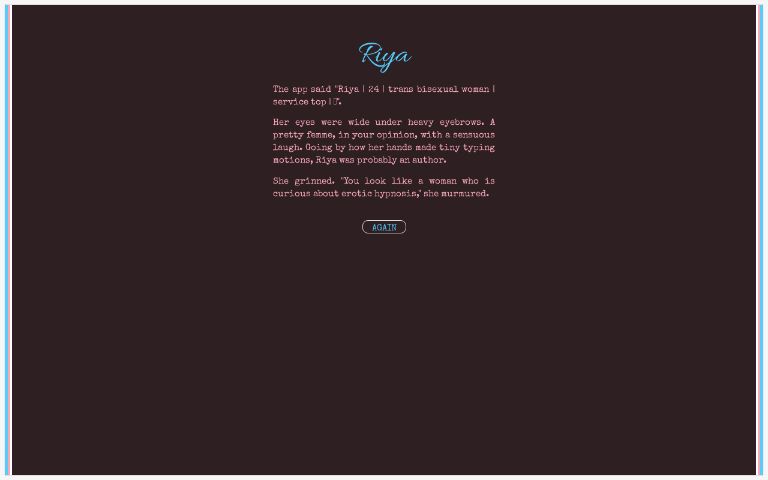 In your Area ― Perchance Generator