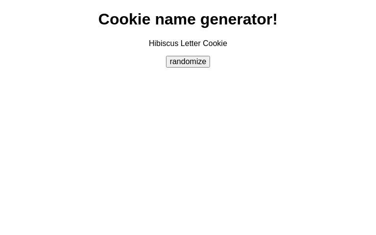 Cookie name generator!