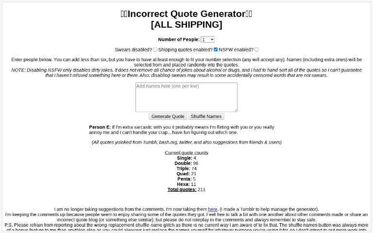 🏳️‍🌈Incorrect Quote Generator🏳️‍🌈[ALL SHIPPING]