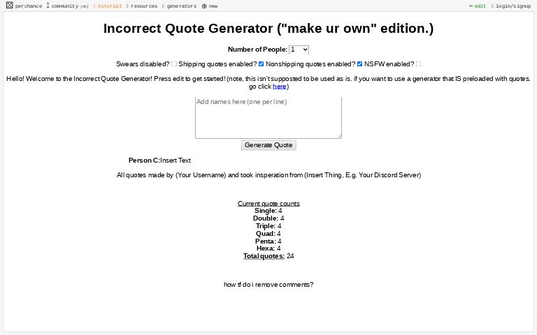 Incorrect Quote Generator ("make ur own" edition.)