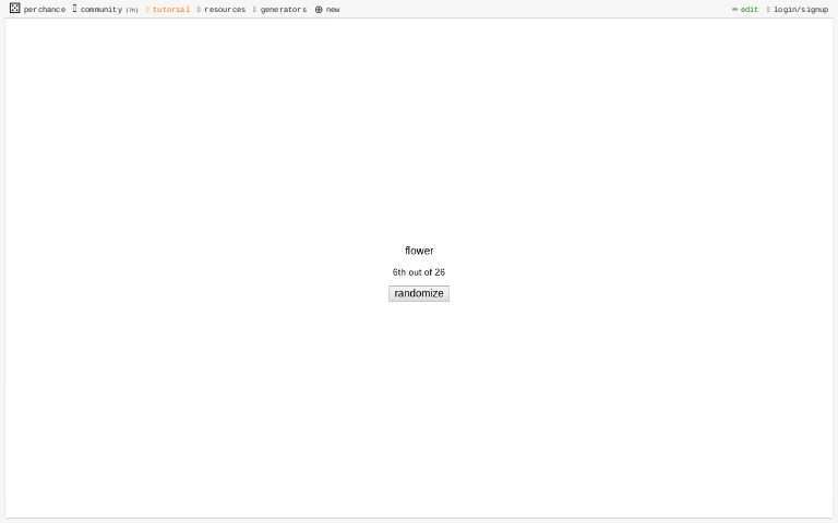 Index Example ― Perchance Generator
