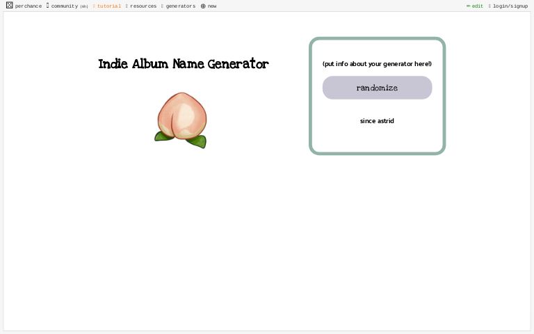 Indie Album Name Generator