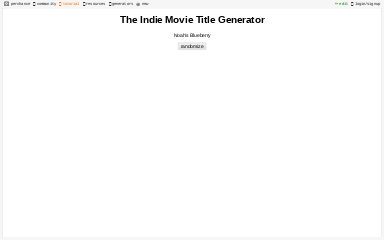 The Indie Movie Title Generator