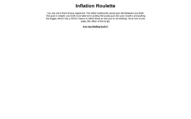 Inflation Roulette ― Perchance Generator