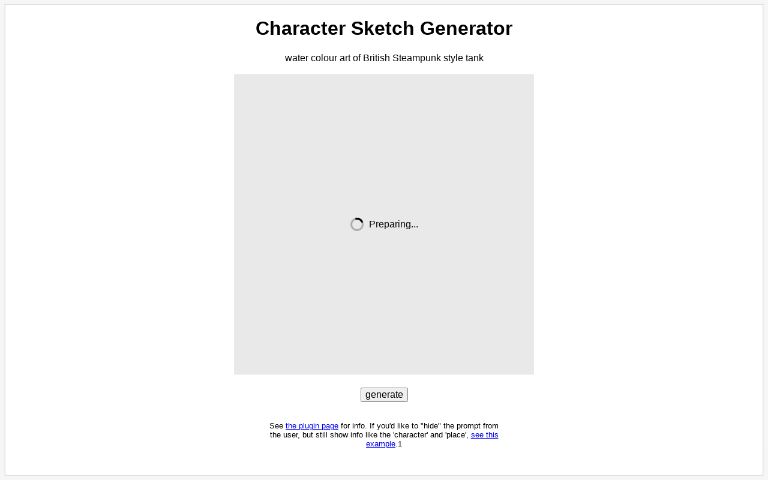 Character Sketch Generator