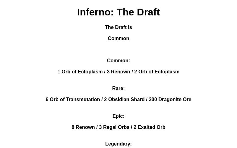 Inferno: The Draft ― Perchance Generator