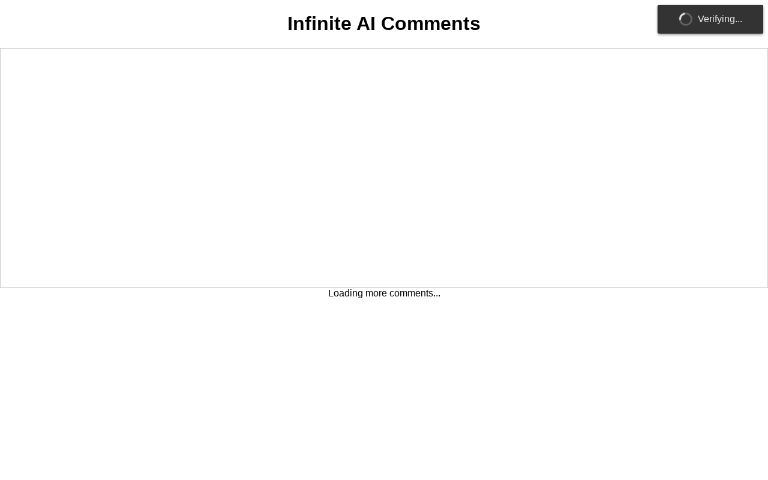 Infinite AI Comments ― Perchance Generator