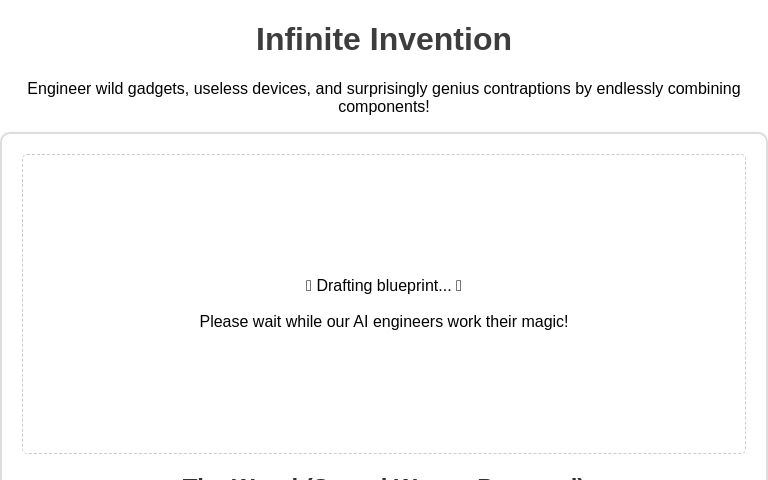 Infinite Invention ― Perchance Generator