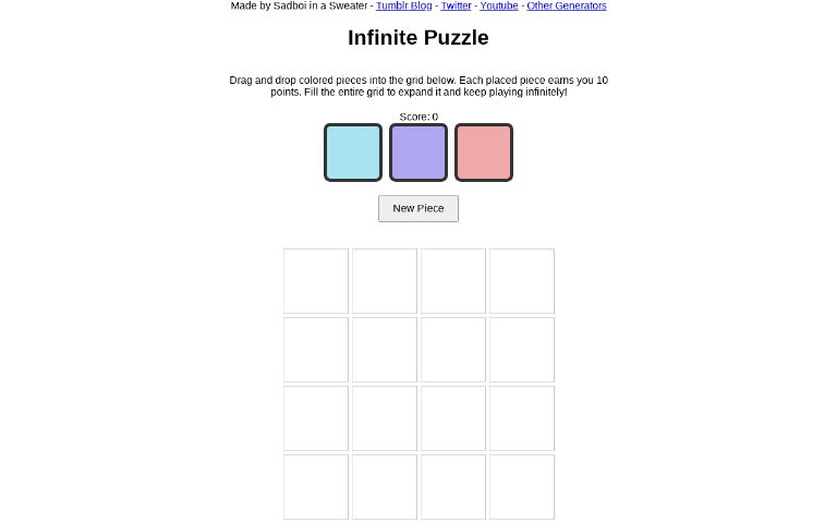 Infinite Puzzle ― Perchance Generator