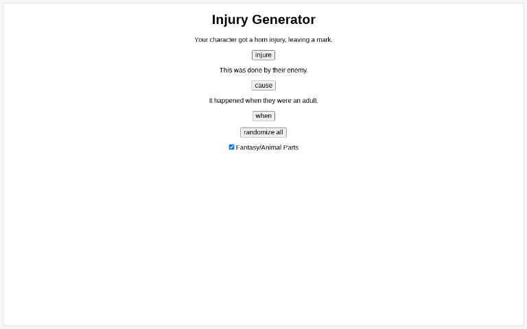 Injury Generator