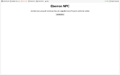 Eberron NPC ― Perchance Generator