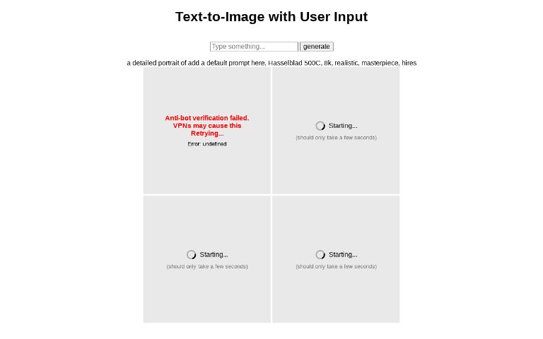 Text-to-Image with User Input ― Perchance Generator