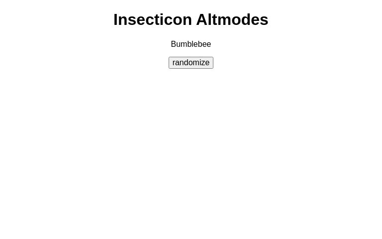 Insecticon Altmodes ― Perchance Generator