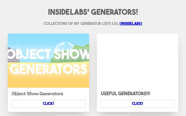 InsideLabs' Generators!