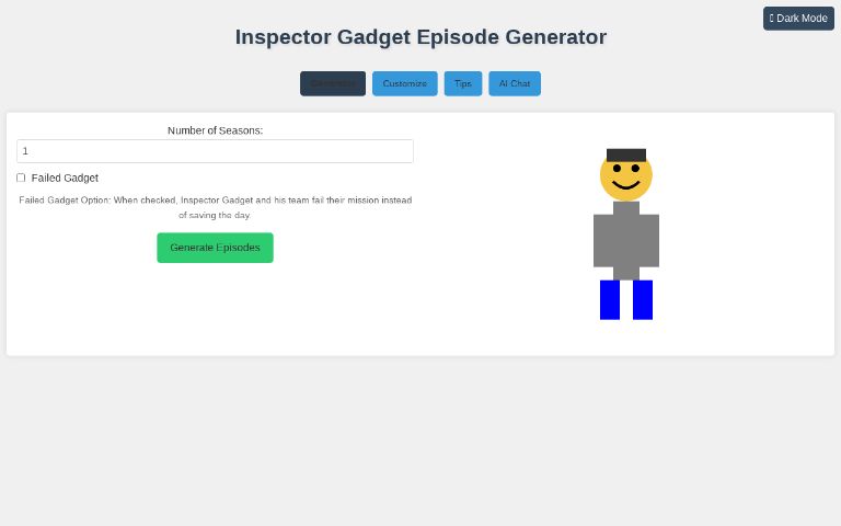 Inspector Gadget Episode Generator