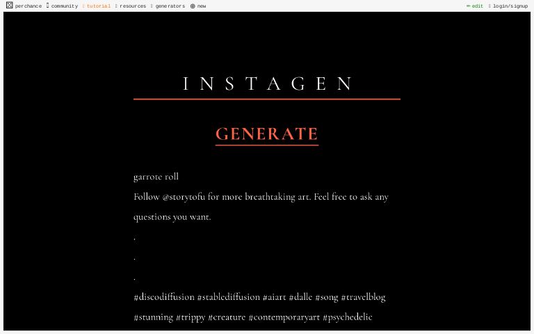 instagen ― Perchance Generator