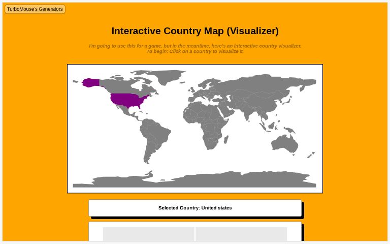 Interactive Country Map ― Perchance Generator