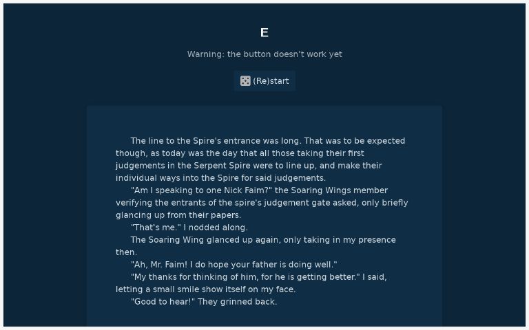 E ― Perchance Generator