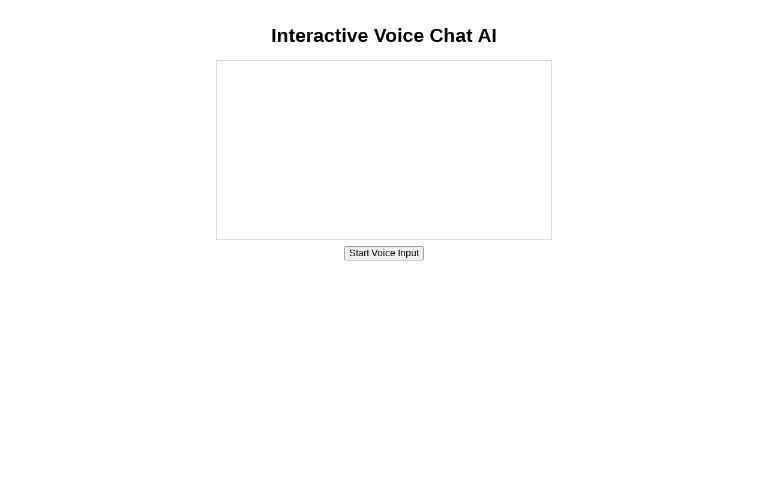 Interactive Voice Chat AI
