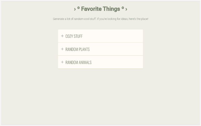 Beautiful Things › ‡ ― Perchance Generator