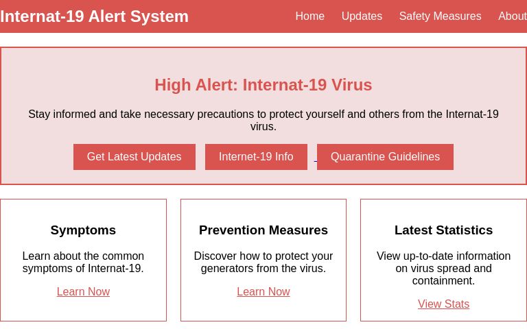Internat-19 Alert System ― Perchance Generator