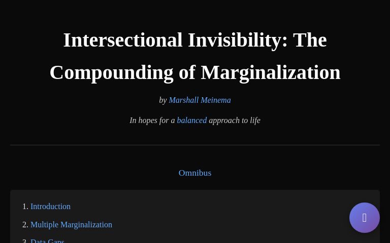 Intersectional Invisibility: The Compounding of Marginalization ...