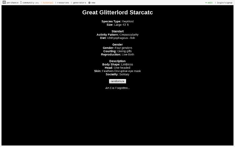 Sentient-Teeth ― Perchance Generator
