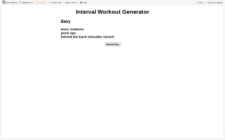 Interval Workout Generator