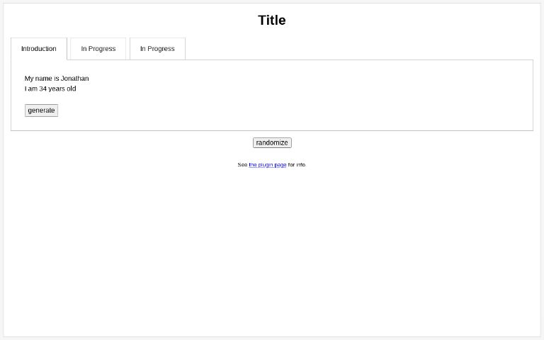 Title ― Perchance Generator