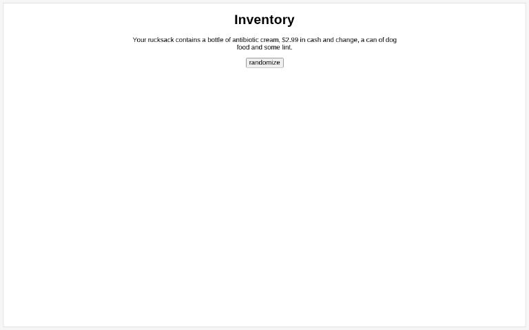 Inventory ― Perchance Generator