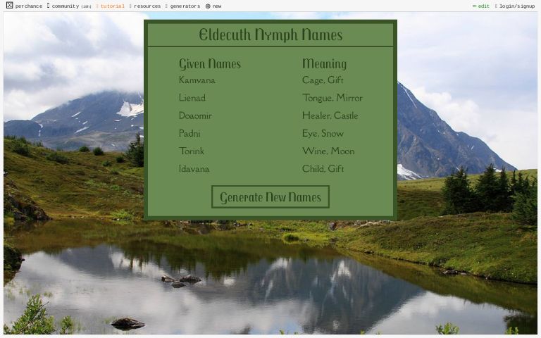Io Nymph ― Perchance Generator
