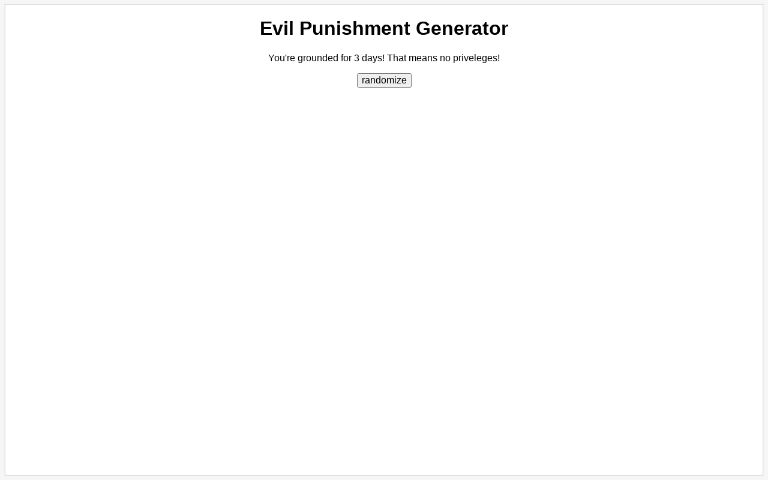 Evil Punishment Generator