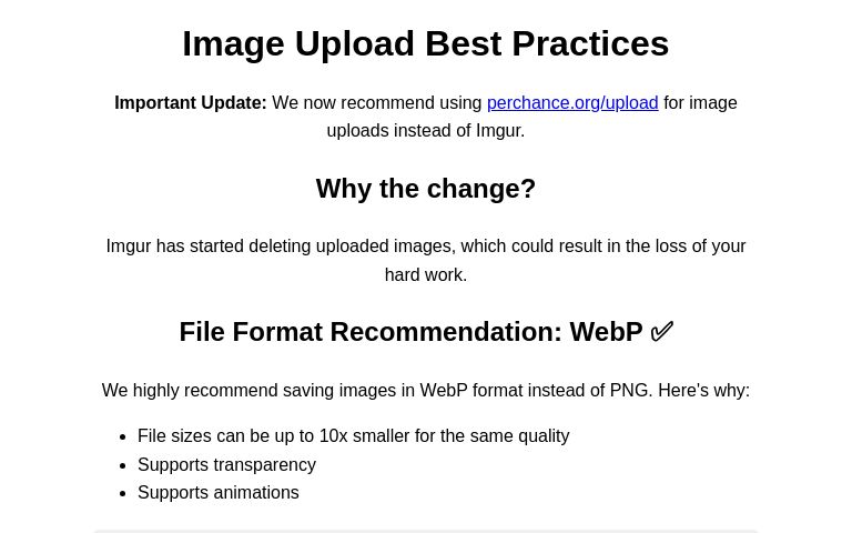 Image Upload Best Practices ― Perchance Generator