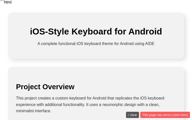 iOS-Style Keyboard for Android ― Perchance Generator