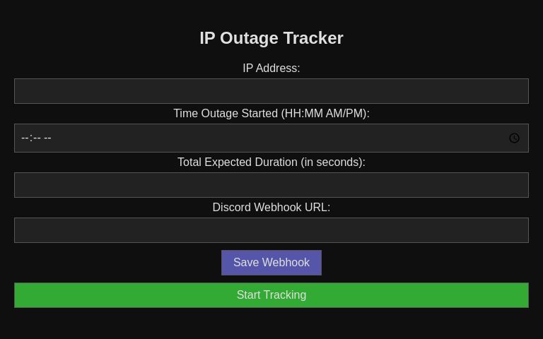 IP Outage Tracker ― Perchance Generator