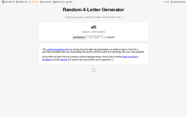 Random 4-Letter Generator