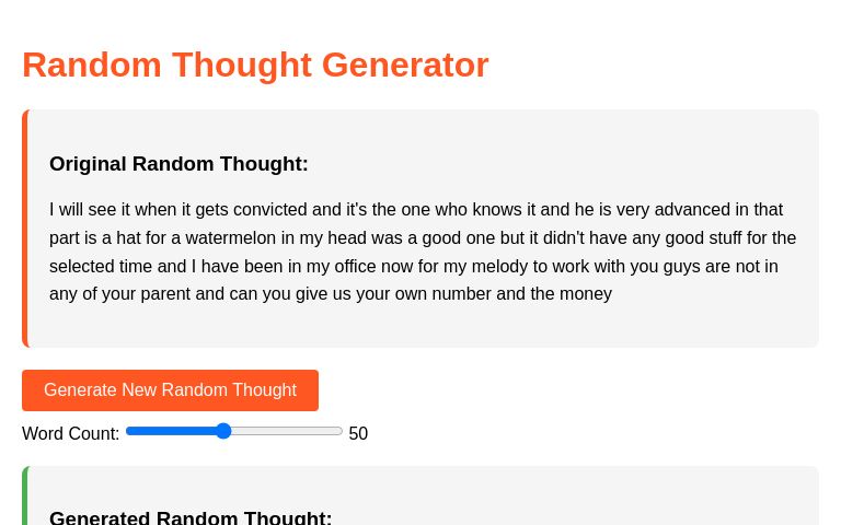 Random Thought Generator