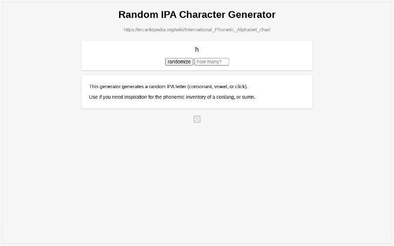 Random IPA Character Generator
