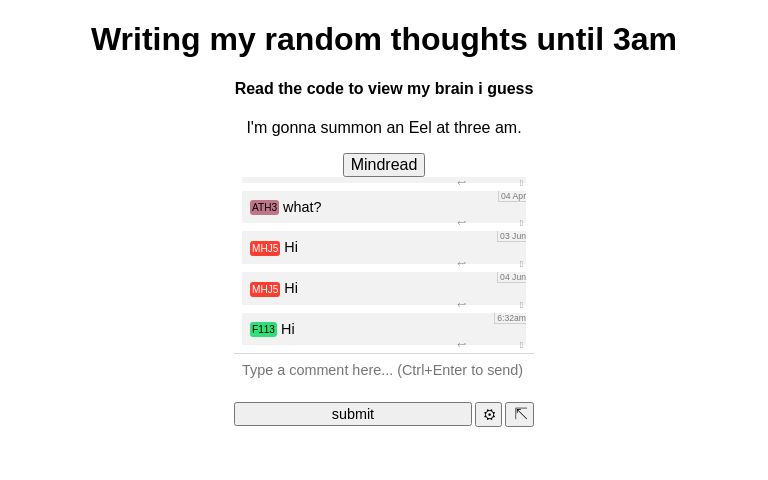 Writing my random thoughts until 3am ― Perchance Generator