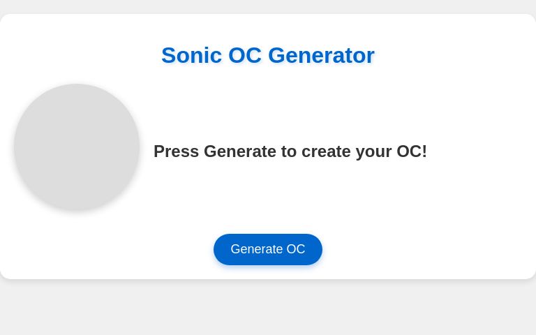 Sonic OC Generator