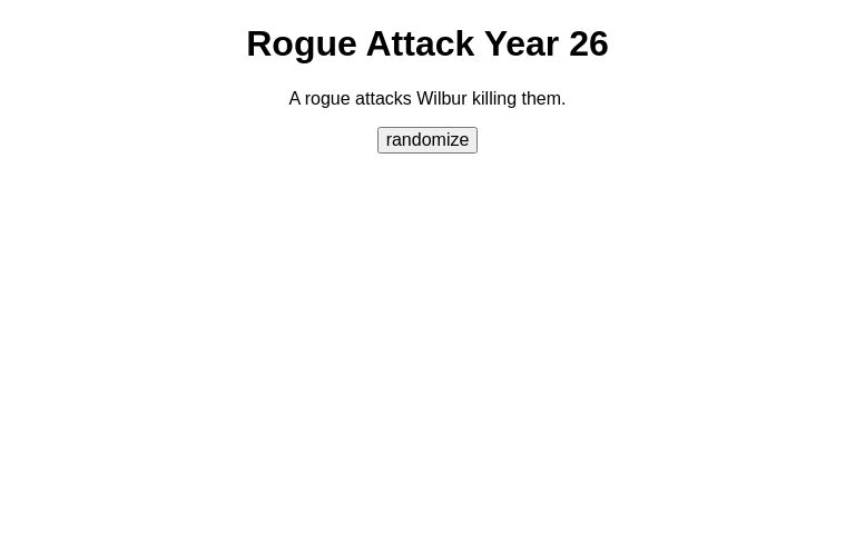 Rogue Attack Year 26 ― Perchance Generator